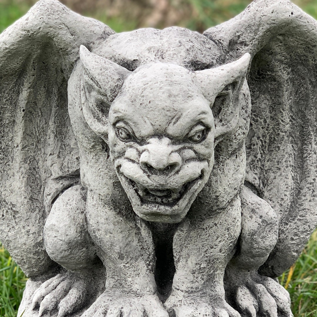 Medieval Demon Statue Concrete Guardian Gargoyle Sculpture Monster ...