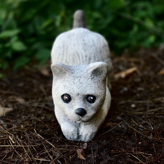 Funny Kitty Figurine Lovely Cat Statue Lying Kitten Sculpture - Etsy