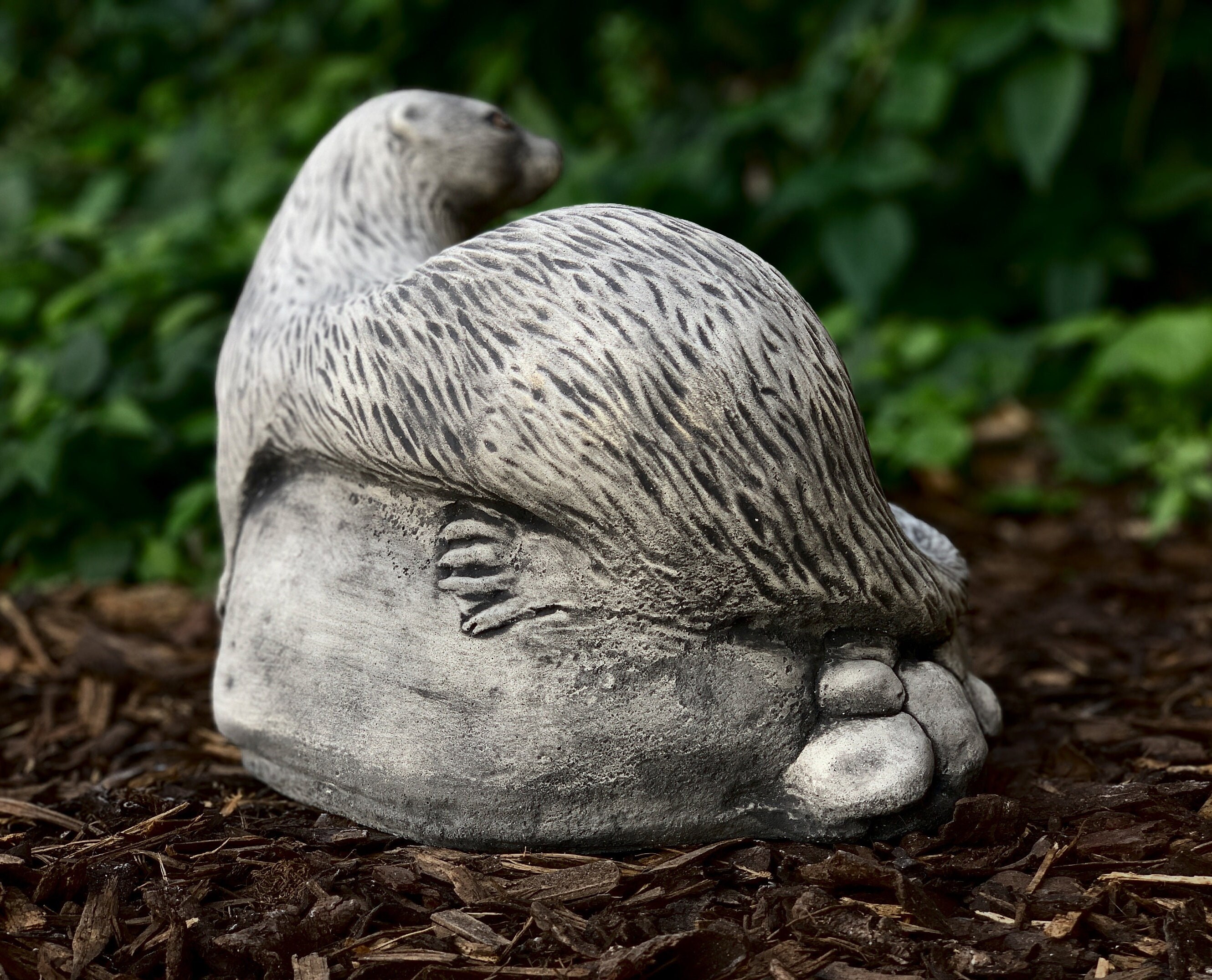 Sea Otter Figurine Cement Otter Sculpture Stone Otter Statue - Etsy