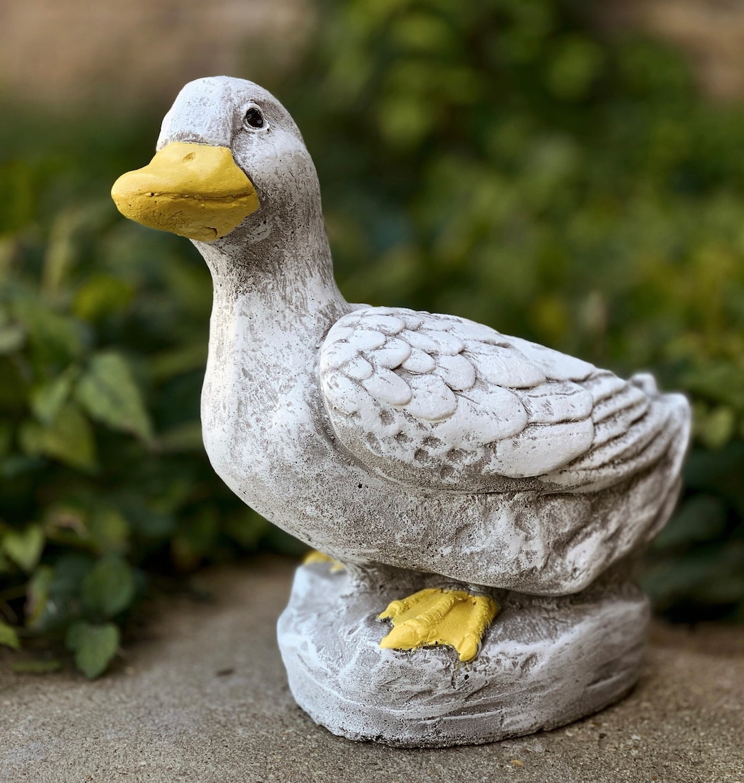 Unique Goose Figurine Concrete Goose Sculpture Realistic Goose Decor ...
