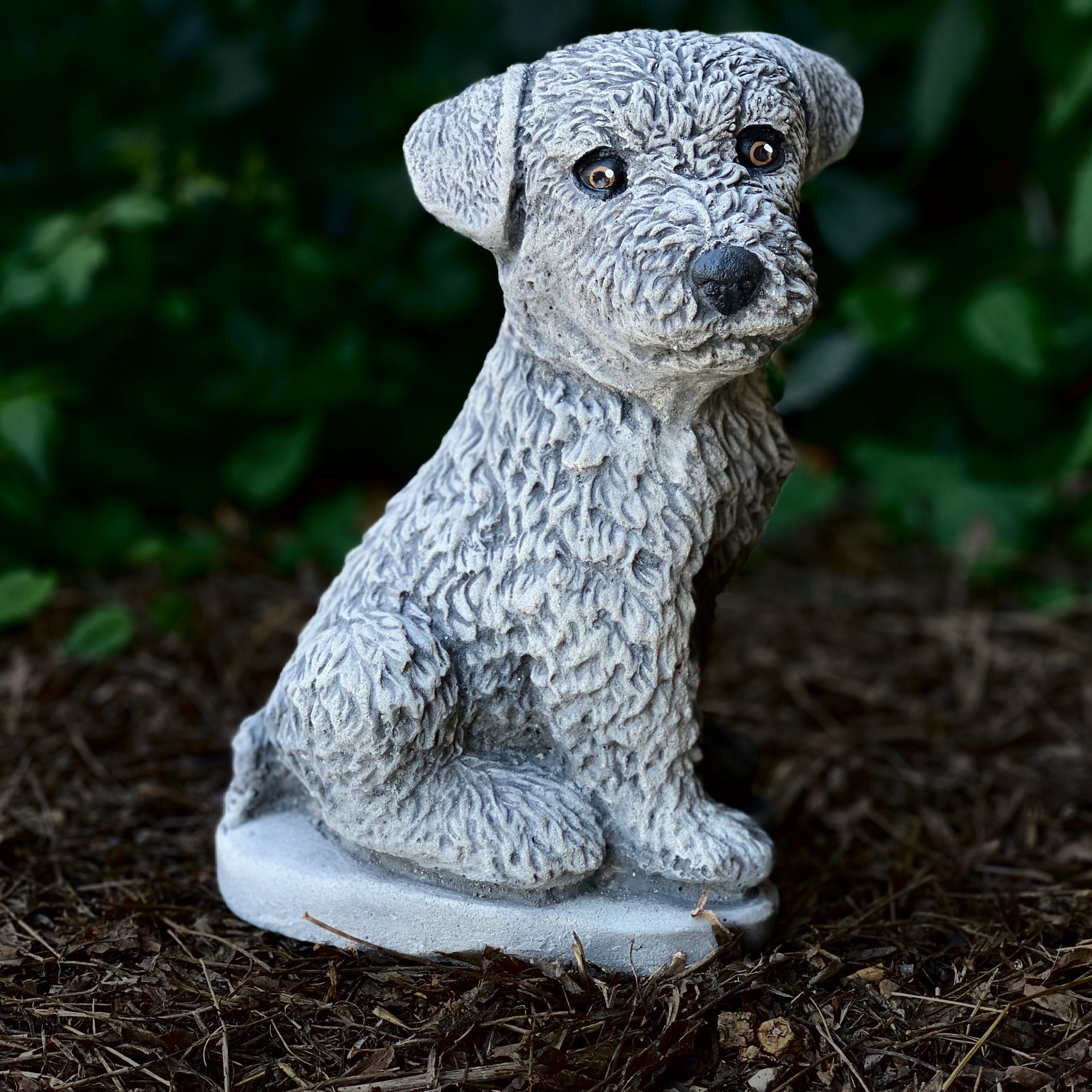 Puppy Figurine Concrete Dog Statue Outdoor Sculpture Garden - Etsy