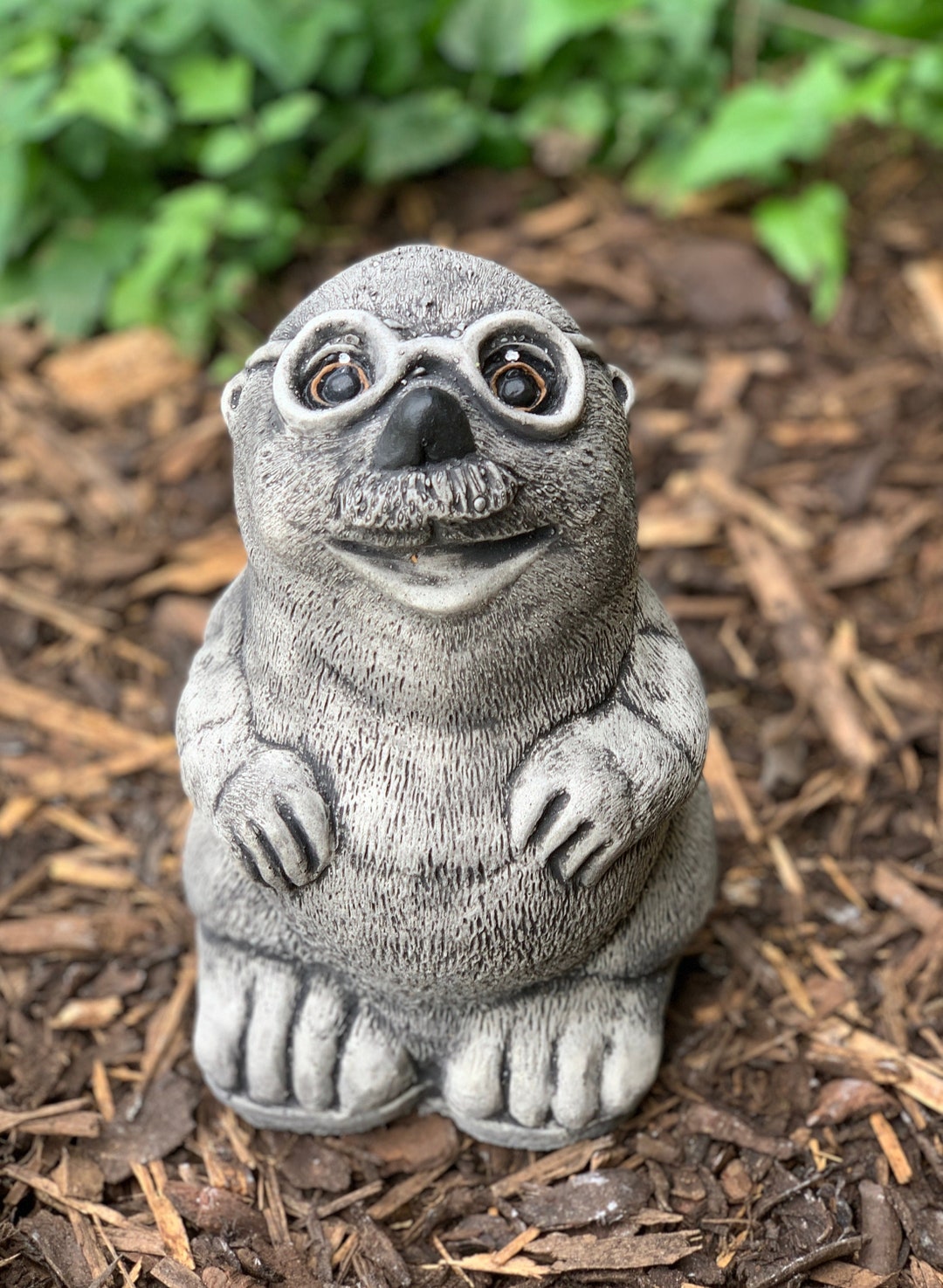 Concrete Father Mole Sculpture Stone Mole Figurine Outdoor - Etsy