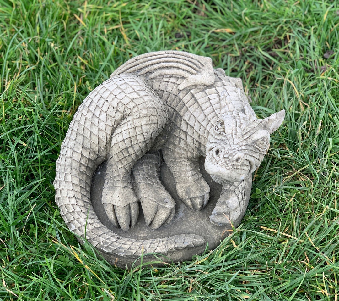 Dragon Massive Statue Realistic Outdoor Figurine Concrete Mythical ...