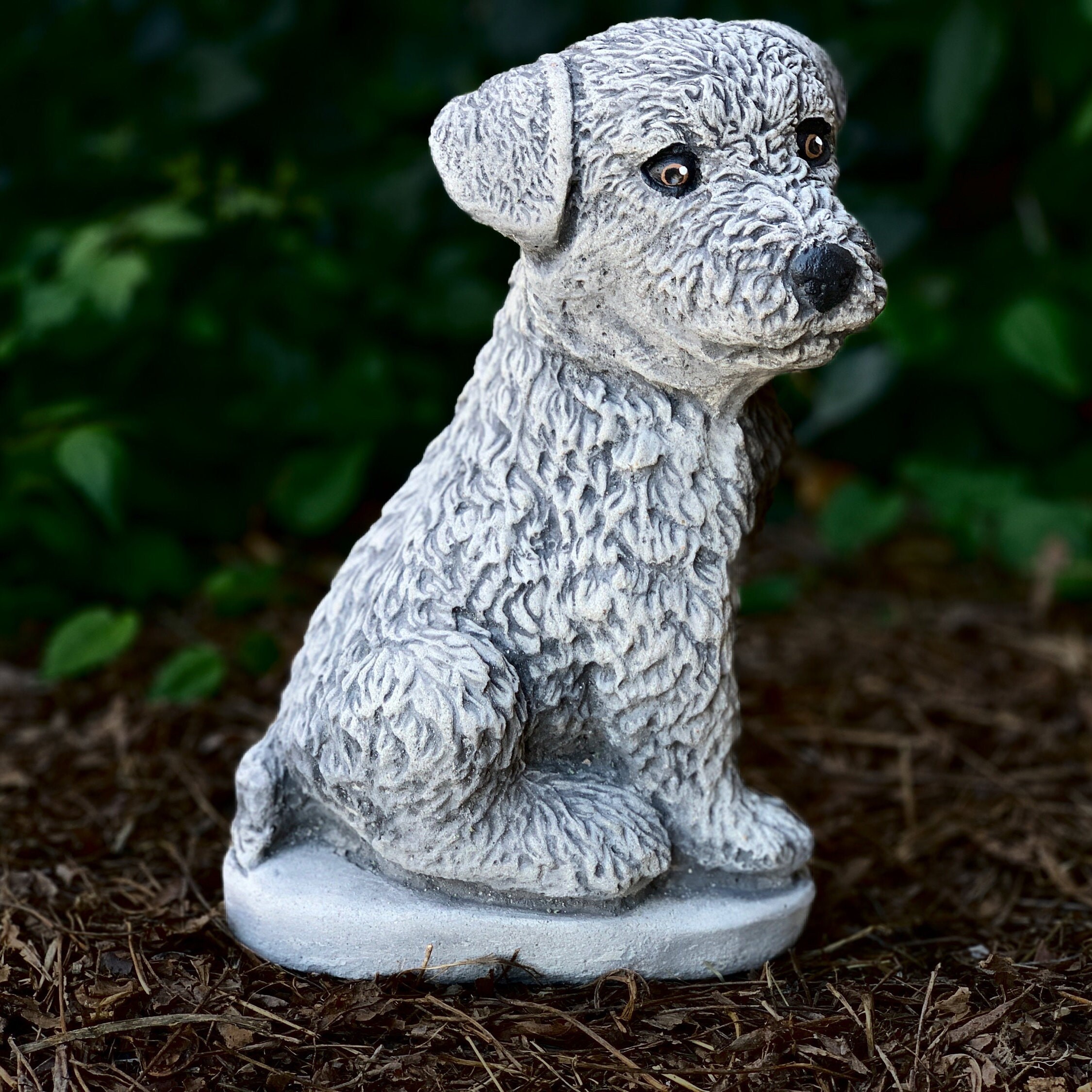 Puppy Figurine Concrete Dog Statue Outdoor Sculpture Garden - Etsy
