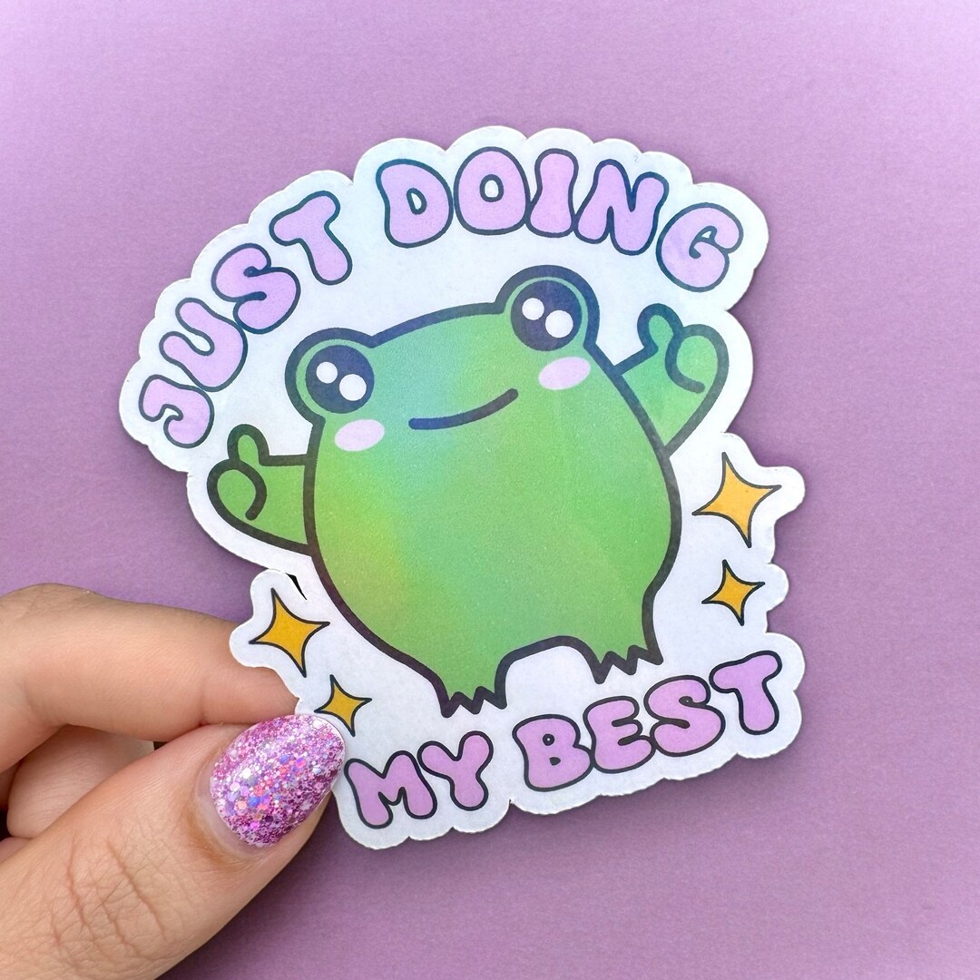 Just Doing My Best Sticker With Rainbow Holographic Finish | for Kindle ...