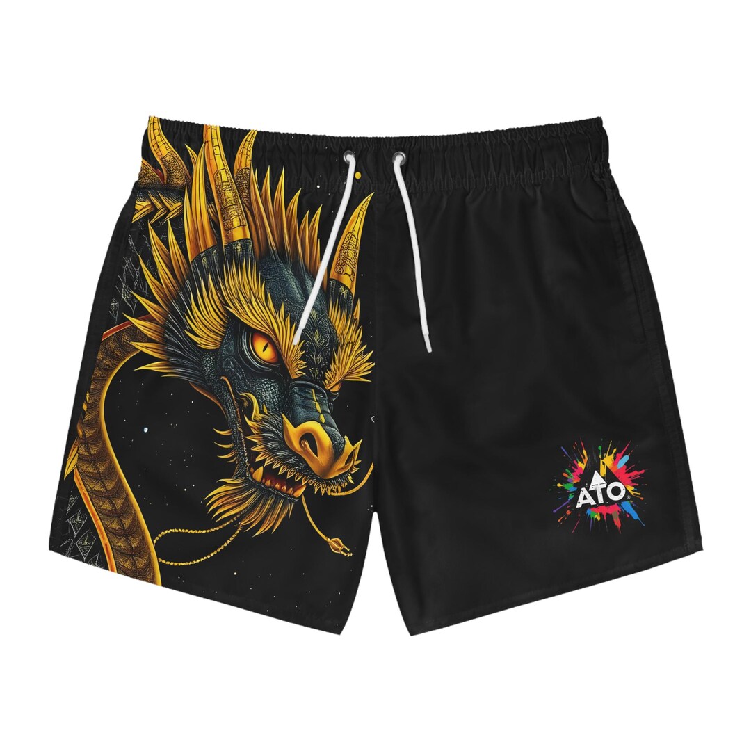Sun Dragon Swim Trunks - Etsy