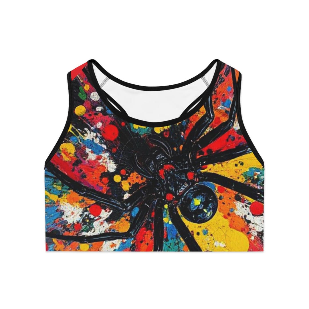 Splatter Spider Sports Bra - Etsy
