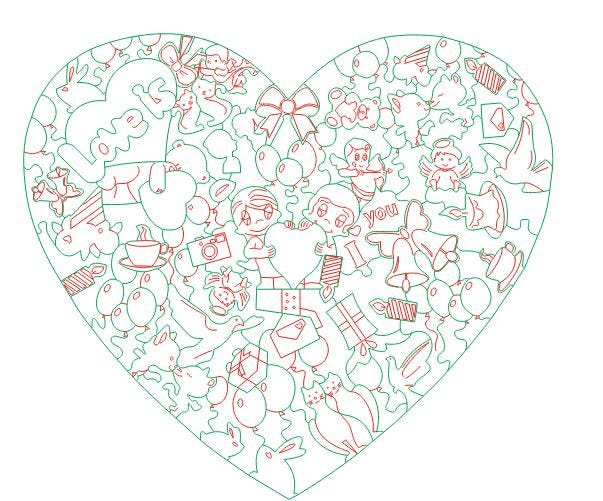 Heart-shaped Puzzle Template - Laser Cut File - Etsy