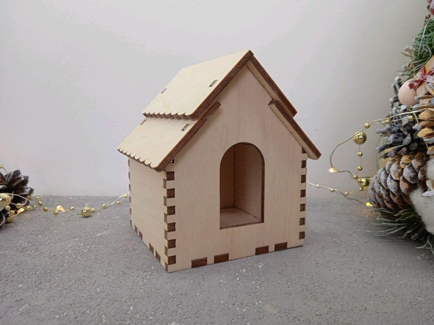 DIY Wooden House Template - Laser Cut File for Crafts - Etsy