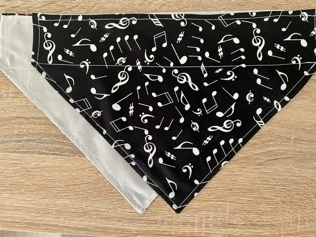Music Notes Over the Collar Pet Bandana - Etsy