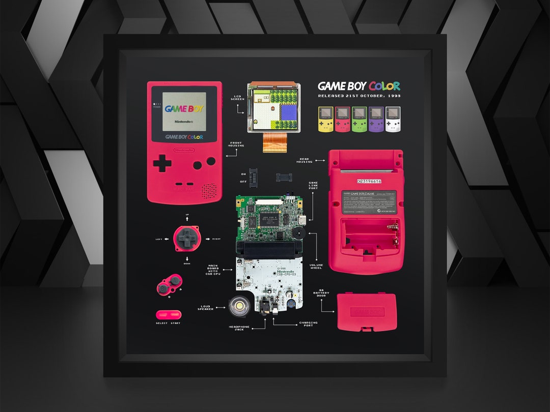 Framed Gameboy Color Breakdown Disassemble Art GBC Teardown - Etsy