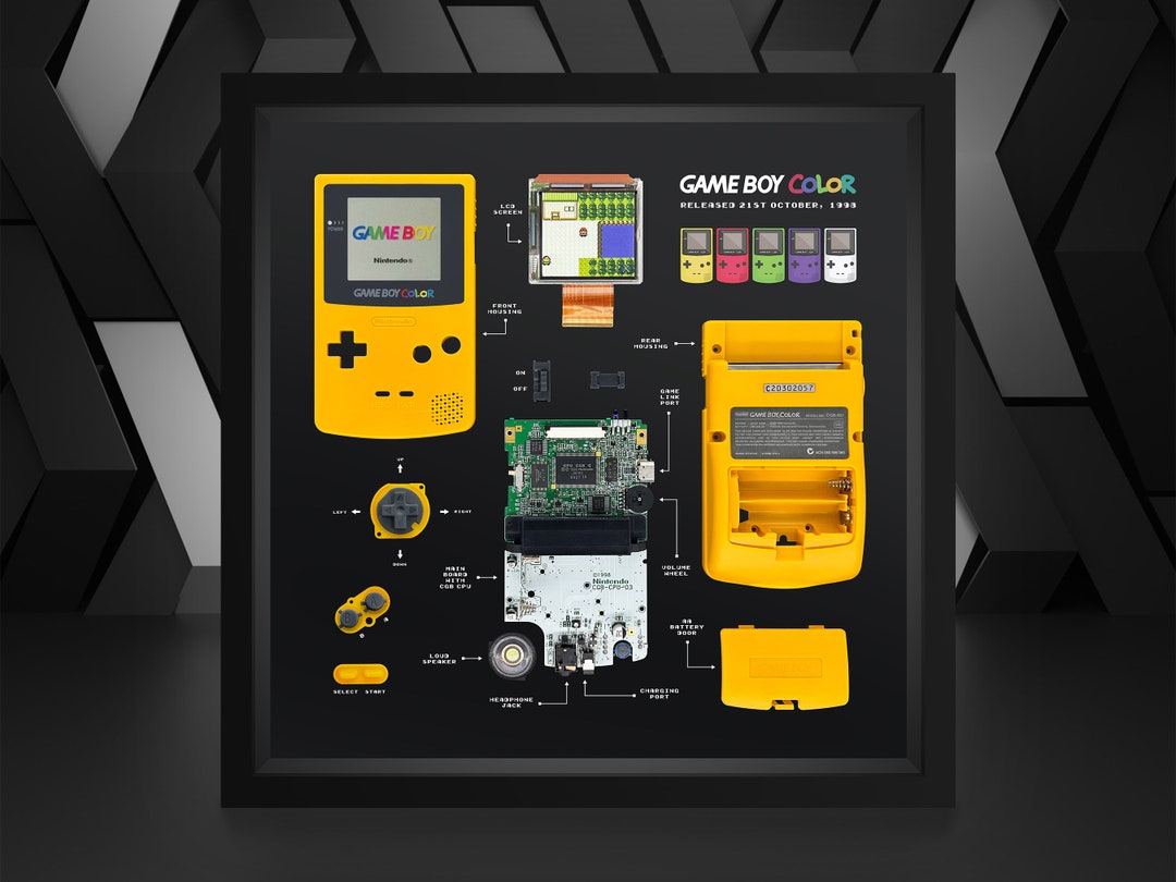 Framed Gameboy Color Breakdown Disassemble Art GBC Teardown - Etsy