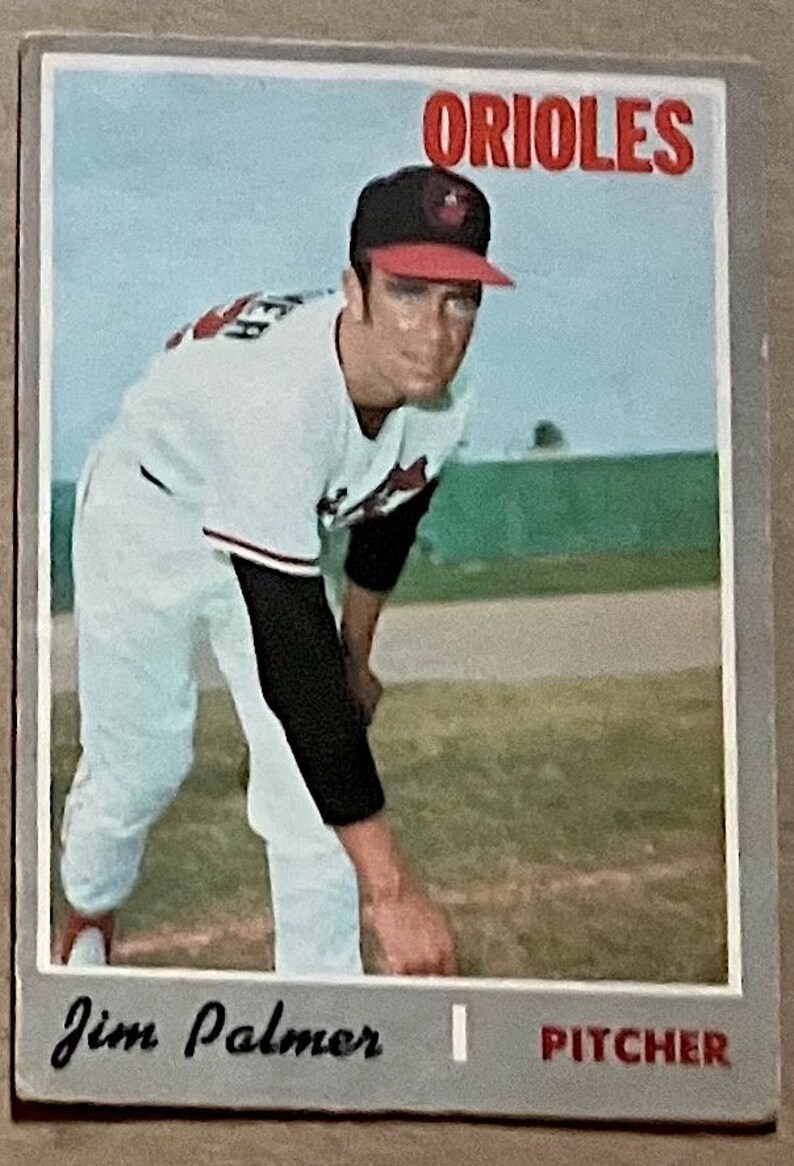 Genuine Topps 1970 Jim Palmer Baseball Card - Baltimore Orioles - Etsy