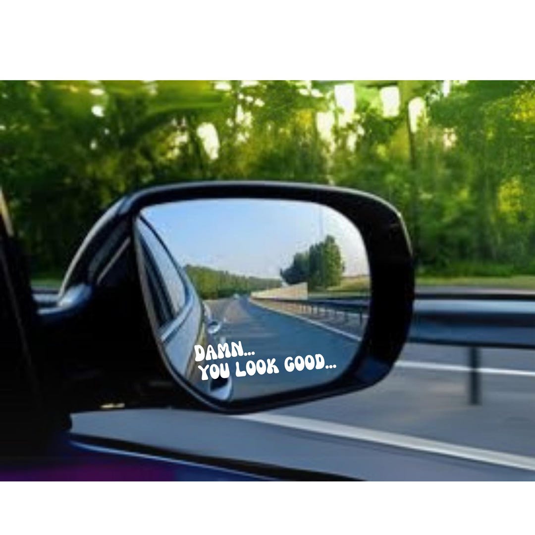 Small Car Mirror Vinyl Decal - Etsy