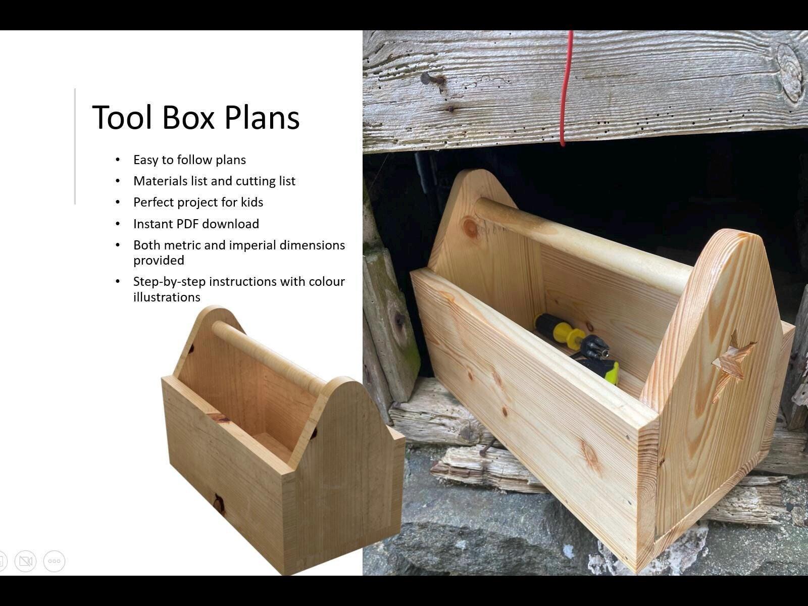 PDF Build Plans for a Tool Box/tote/caddy - Etsy UK