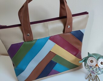 Handmade Cute Patchwork Handbag Small Tote Bag - Etsy