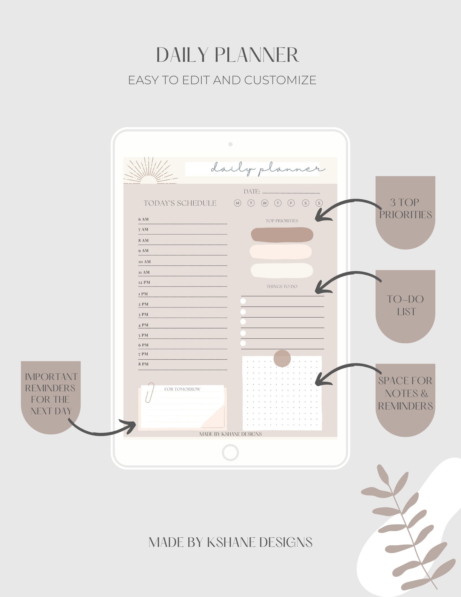 Digital Planner/minimalist Templates Planner/canva Templates/digital ...
