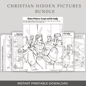 Christian Hidden Pictures: Bible Activity Worksheets (digital Download ...