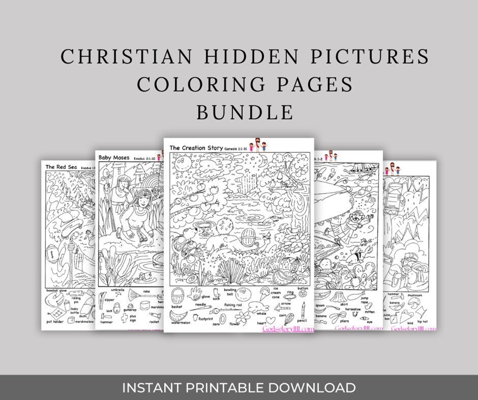 Bible Hidden Picture, Hidden Pictures, Faith Based Worksheet, Christian ...