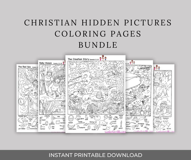 Bible Hidden Picture, Hidden Pictures, Faith Based Worksheet, Christian ...