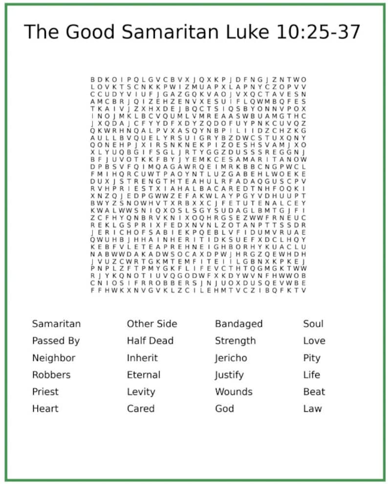 Christian Word Search, Faith-based Puzzles, Christian Activity, Faith ...