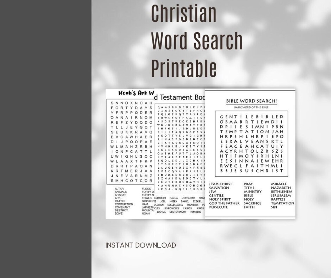 Christian Word Search Puzzle: Bible Scripture Activity (digital ...