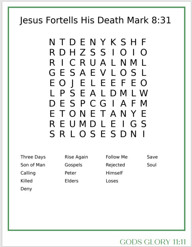 Christian Word Search, Faith-based Puzzles, Christian Activity, Faith ...