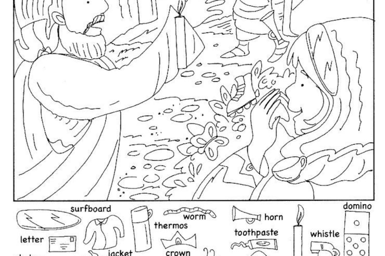 Bible Hidden Picture, Hidden Pictures, Faith Based Worksheet, Christian ...