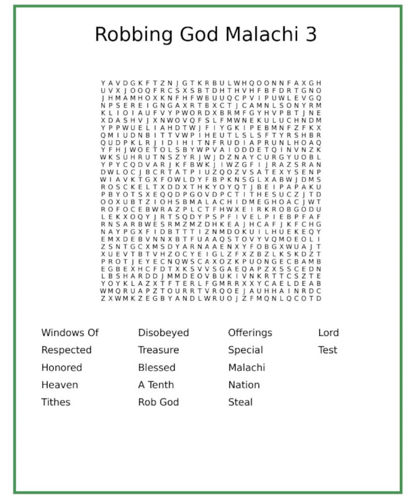 Christian Word Search, Faith-based Puzzles, Christian Activity, Faith ...