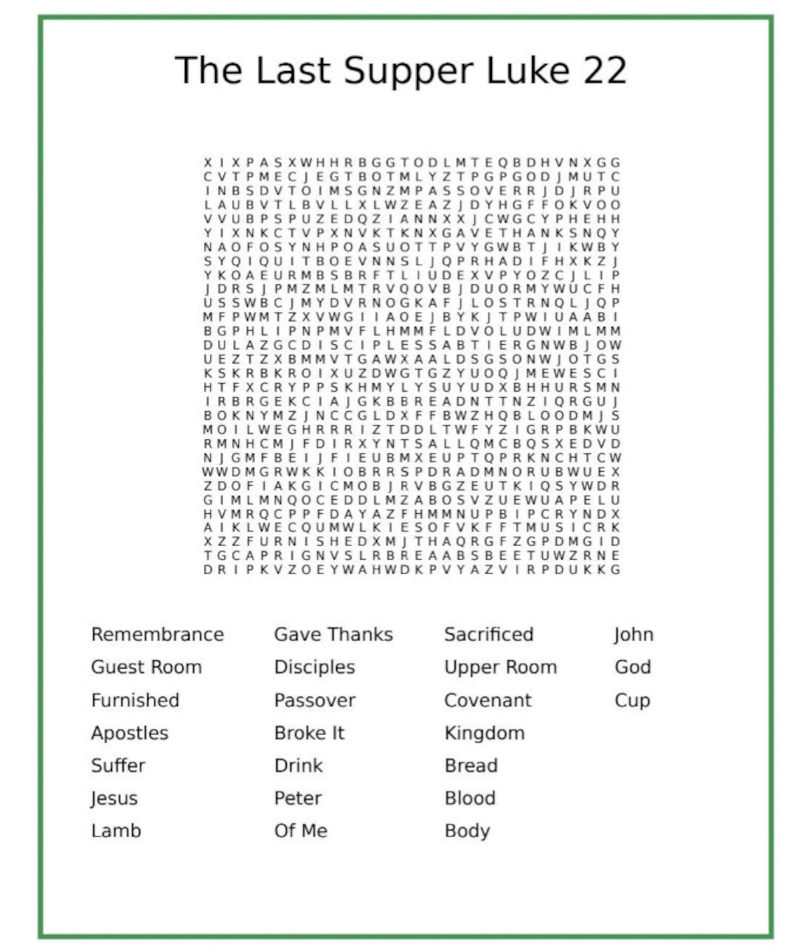 Christian Word Search, Faith-based Puzzles, Christian Activity, Faith ...