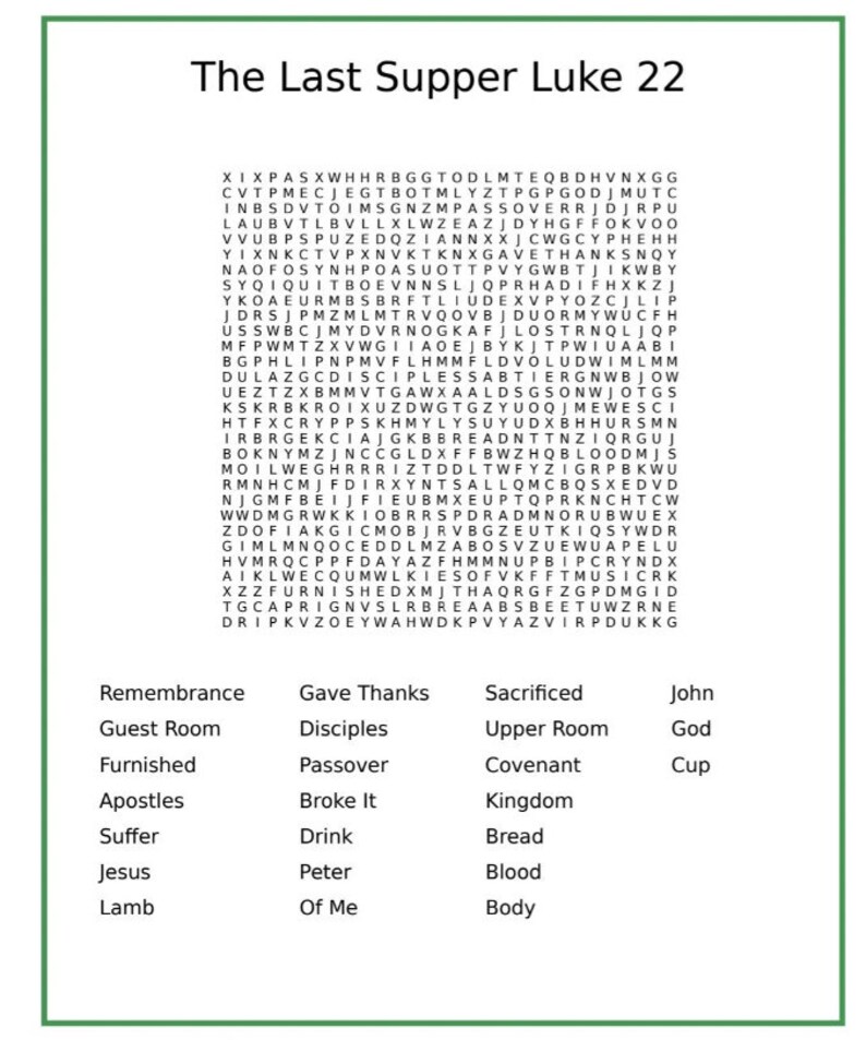 Christian Word Search, Faith-based Puzzles, Christian Activity, Faith ...
