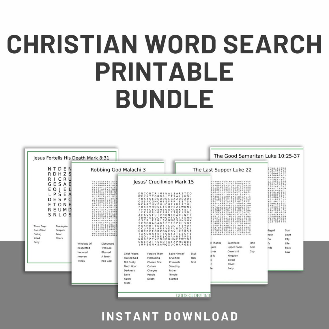 Christian Word Search, Faith-based Puzzles, Christian Activity, Faith ...
