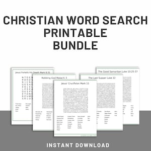 Christian Word Search, Faith-based Puzzles, Christian Activity, Faith ...