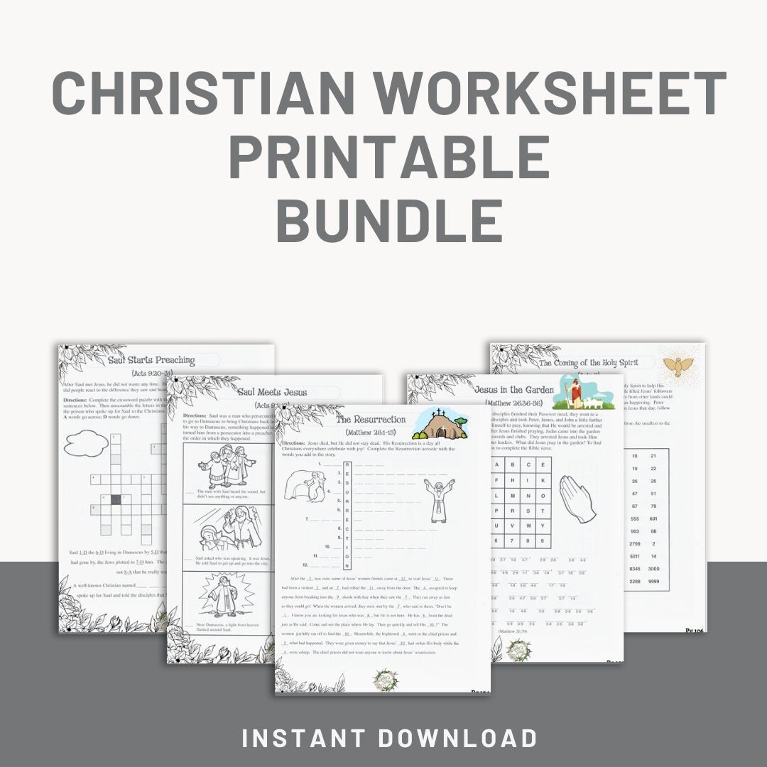 Christian Activities, Religious Activities, Christian Worksheets ...
