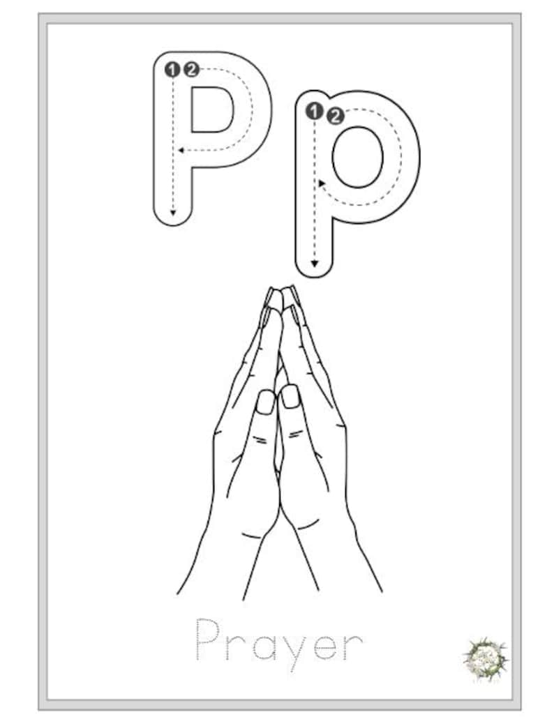 Christian Alphabet Coloring Pages: Learning Printables (digital ...