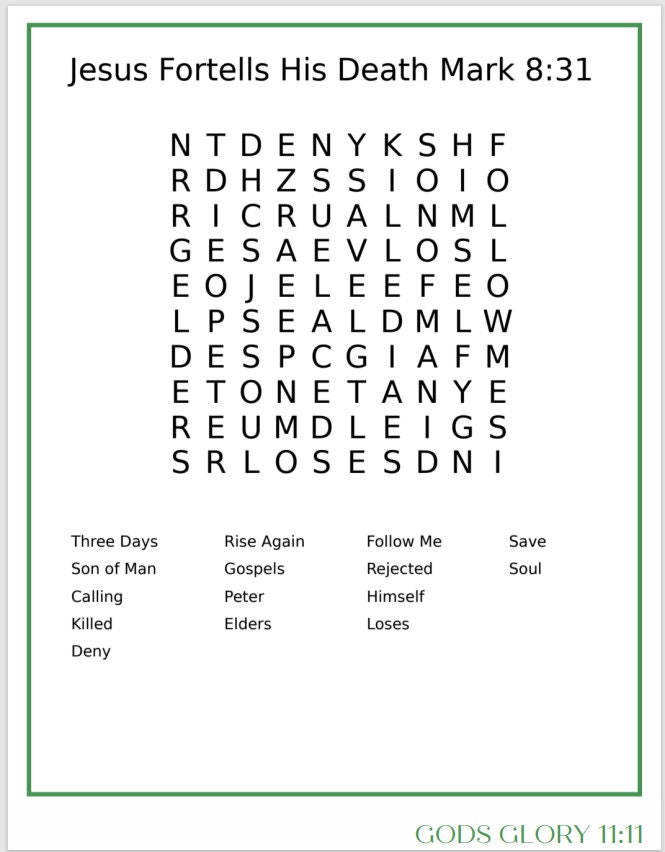 Christian Word Search, Faith-based Puzzles, Christian Activity, Faith ...