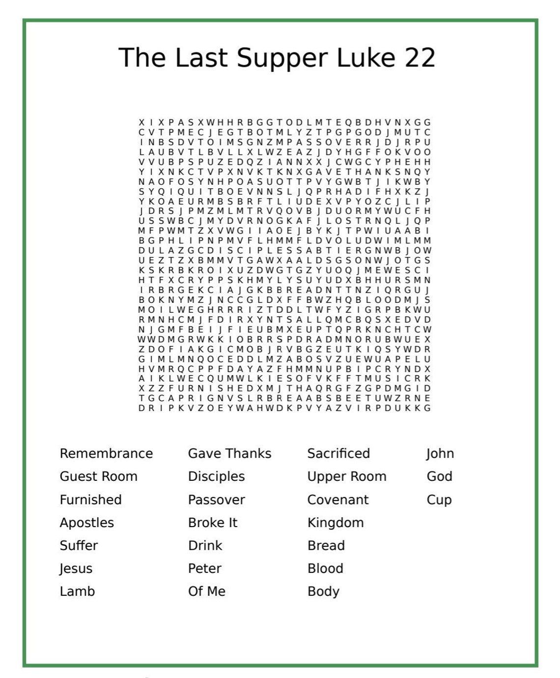 Christian Word Search, Faith-based Puzzles, Christian Activity, Faith ...