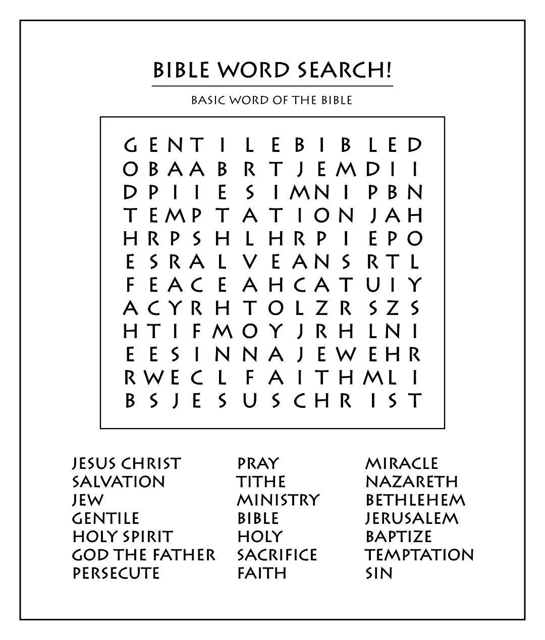 Christian Word Search Pintables Bible Word Search Puzzles Etsy