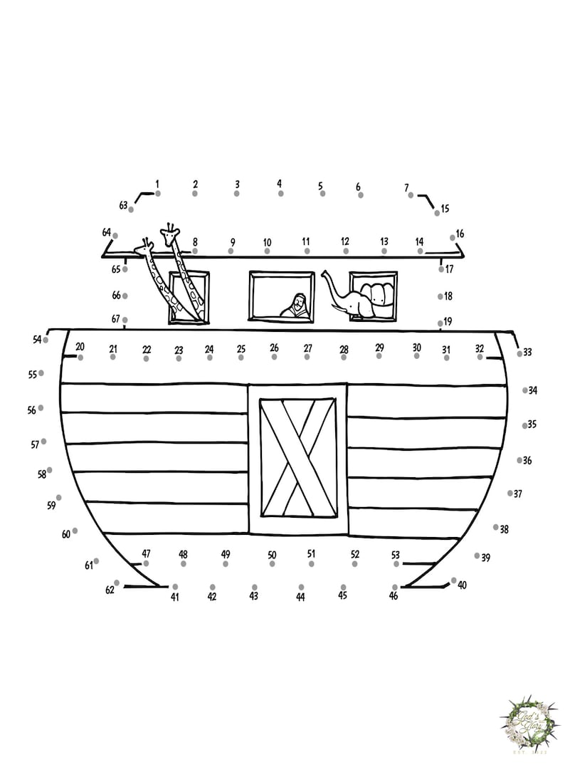 Christian Dot-to-dot Worksheets: Bible Story Printables (digital ...