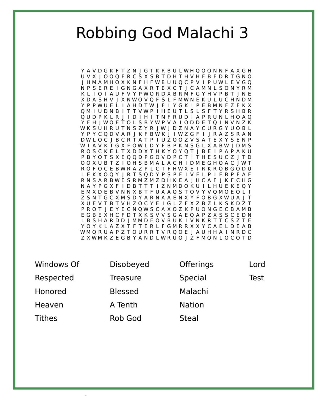 Christian Word Search, Faith-based Puzzles, Christian Activity, Faith ...