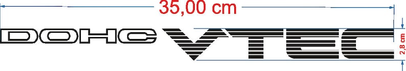 Juego de pegatinas con el logotipo de Honda DOHC VTEC personalizado 2 ...