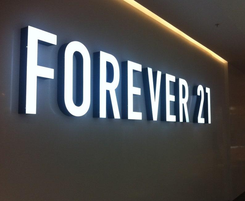 3D Frontlit Letters, 3d Business Sign, Backlit Metal Sign, Lobby Sign ...