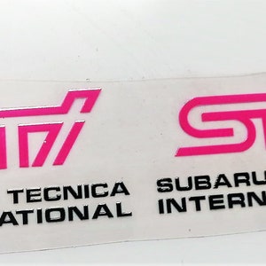 Subaru Sti Logo Bumper and Spoiler Decals 3d Uv Dtf Print 4 Pieces - Etsy