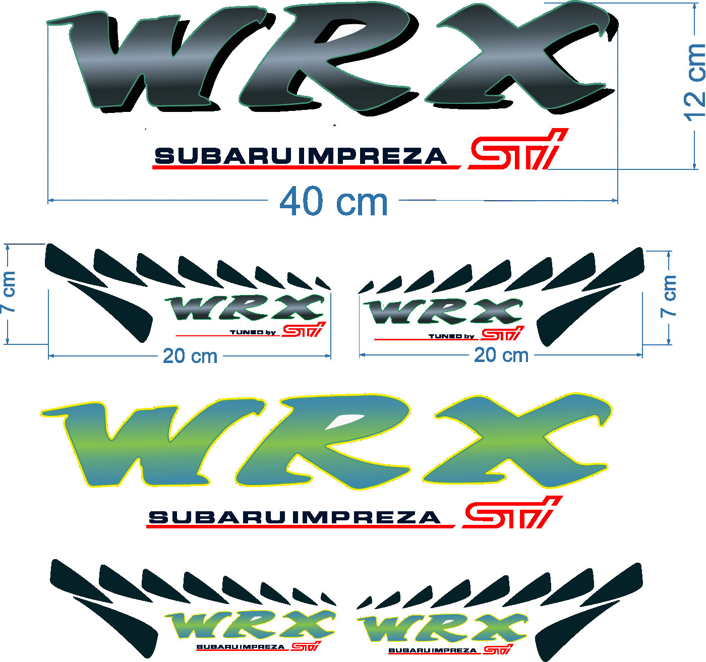 Subaru Wrx Decal Set Vector ıtem - Etsy