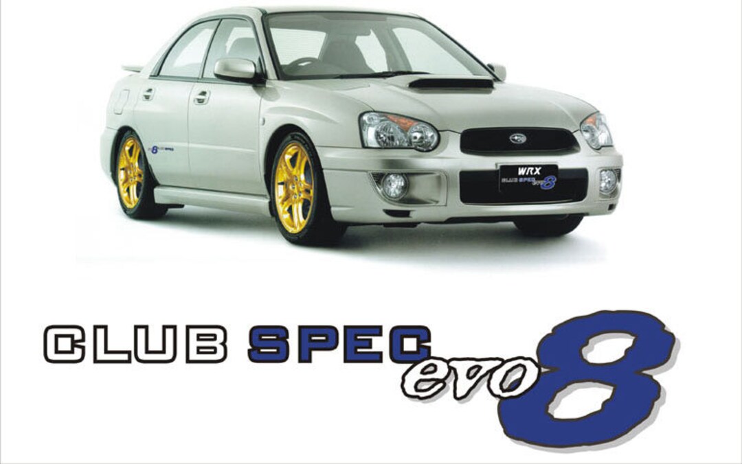 Subaru Decal Set Club Spec Evo Vector ıtem - Etsy
