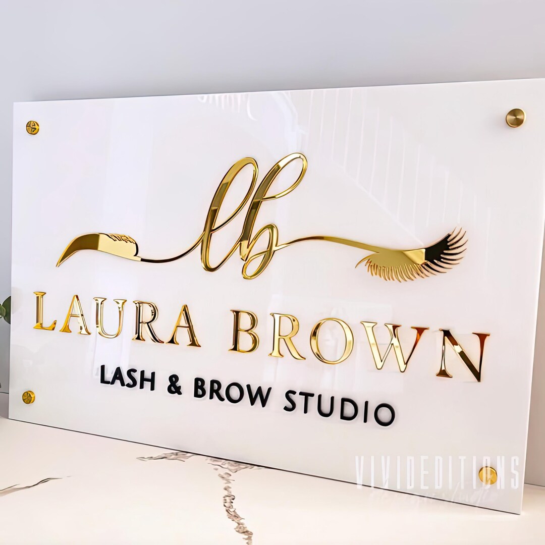 Modern Acrylic Letter Signage - Custom Plexiglass Laser Cut Door & Wall ...