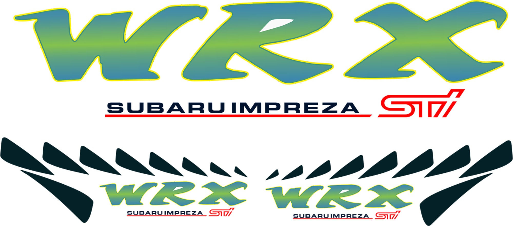 Subaru Wrx Decal Set DTF UV Print - Etsy