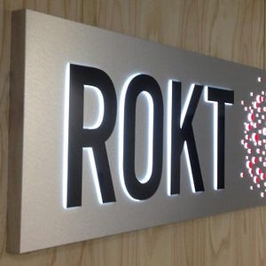 Custom Background Illuminated Signs - Aluminium Background Laser Cut ...