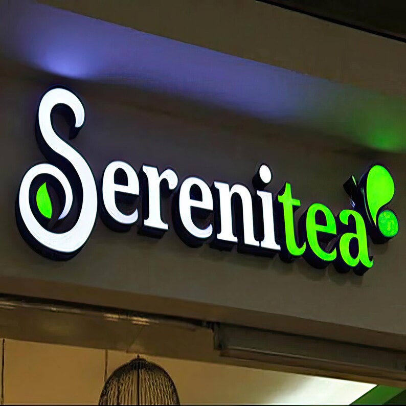 3D Frontlit Letters, 3d Business Sign, Front Light Metal Sign, Lobby ...