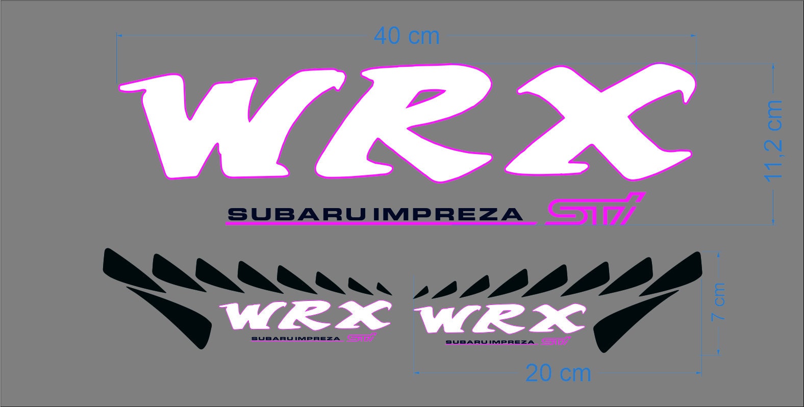 Subaru Wrx Decal Set UV Digital Printing and Cutting - Etsy